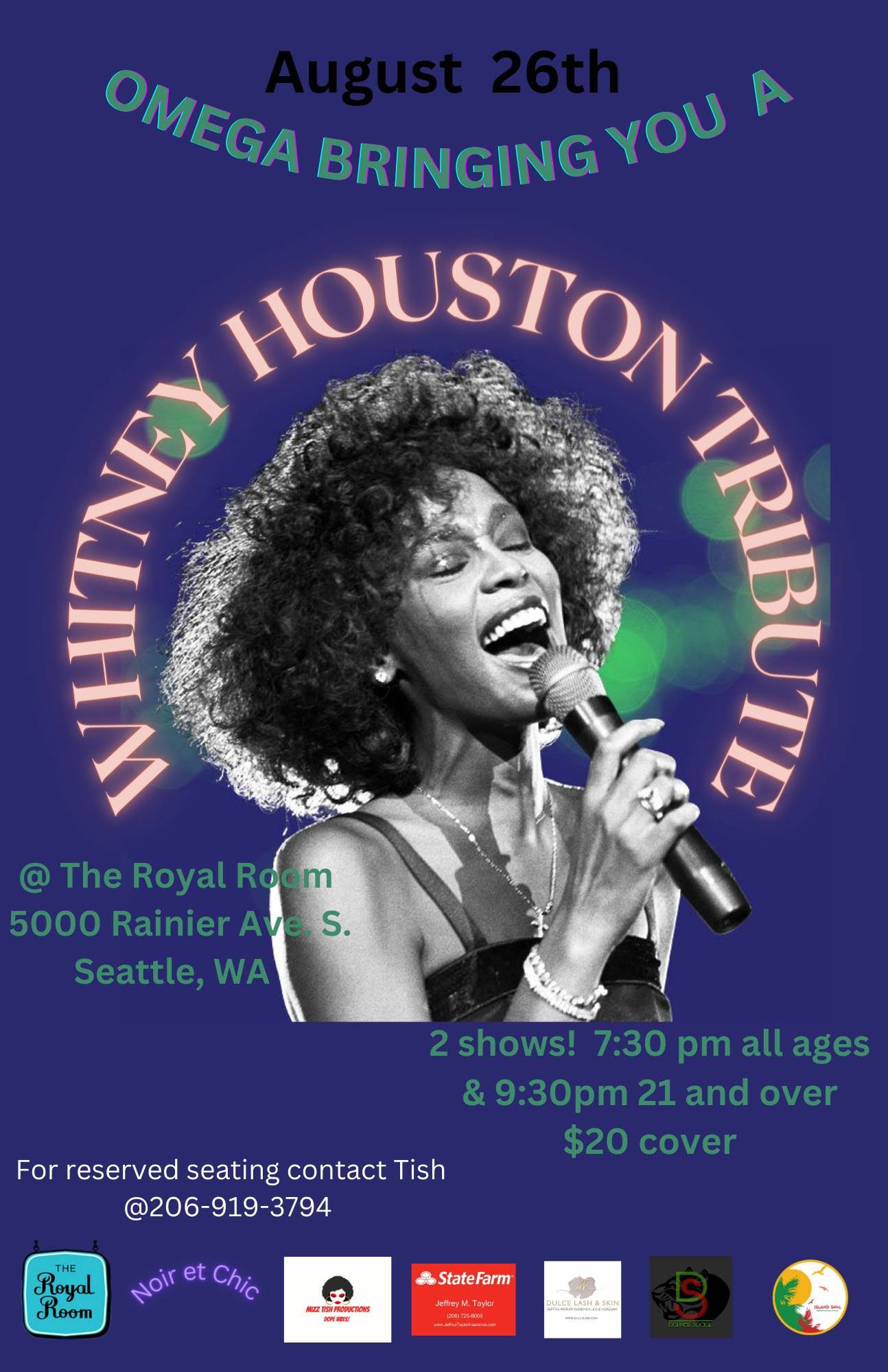 Whitney Houston Tribute Late Show Tickets | Royal Room | Seattle, WA ...