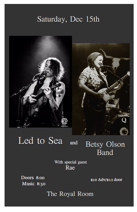 Led to Sea // Betsy Olson Band // Rae Tickets | Royal Room | Seattle ...